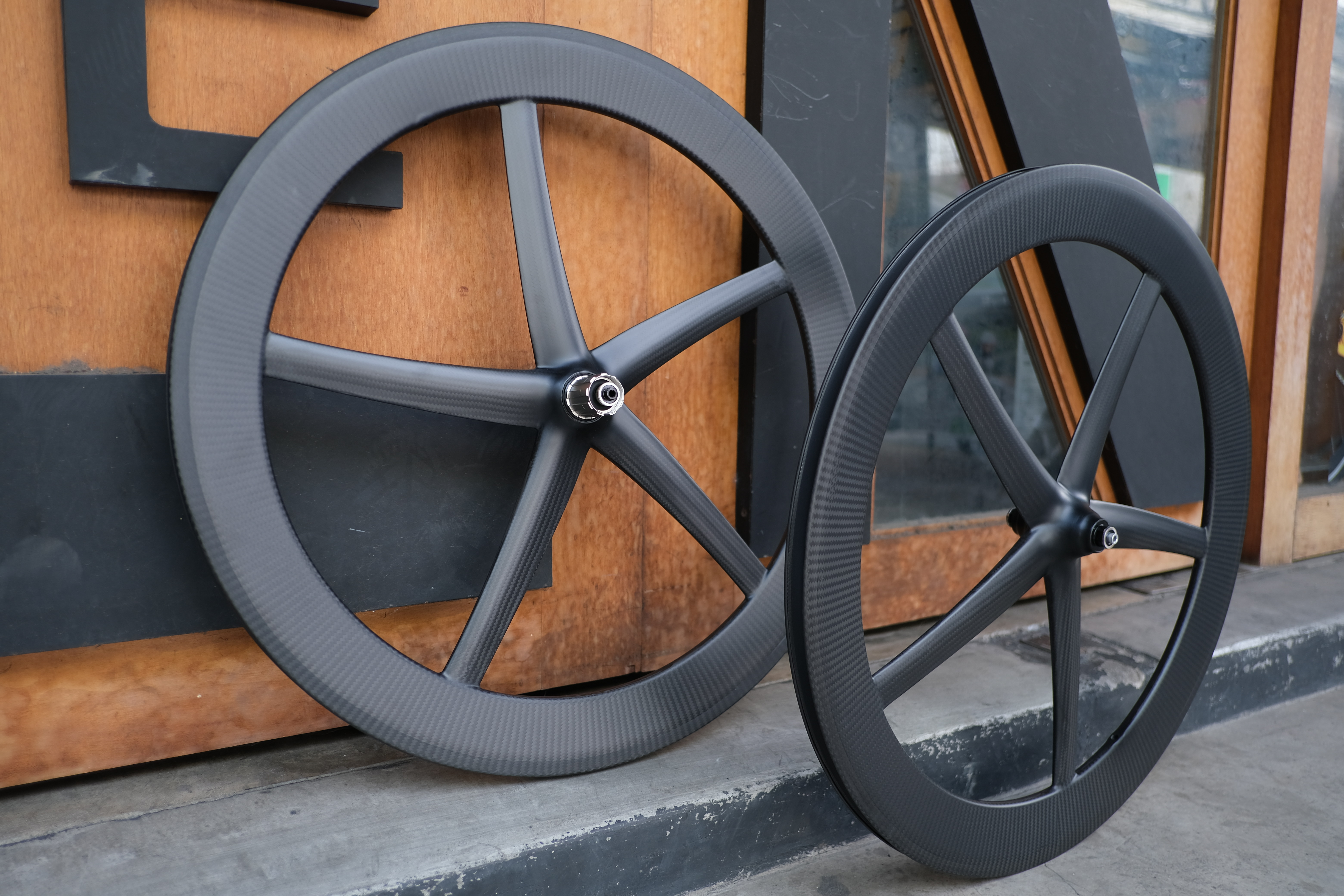 700C FULL CARBON Carbon 5 Starfish Spokes 5 Wheels