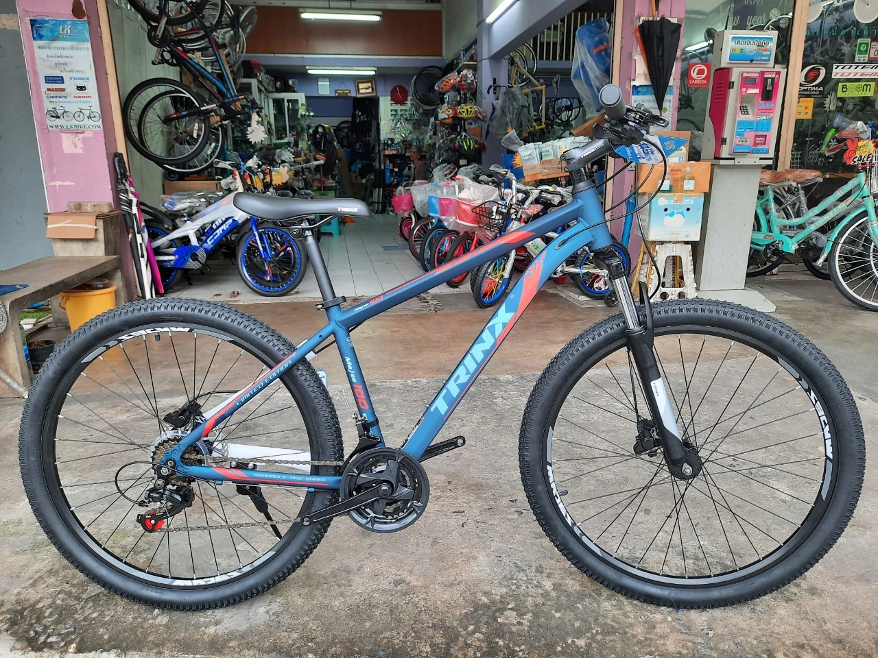 จักรยานเสือภูเขา TRINX M100E เฟรมอลูซ่อนสาย ล้อ 27.5" Shimano 21 สปีด